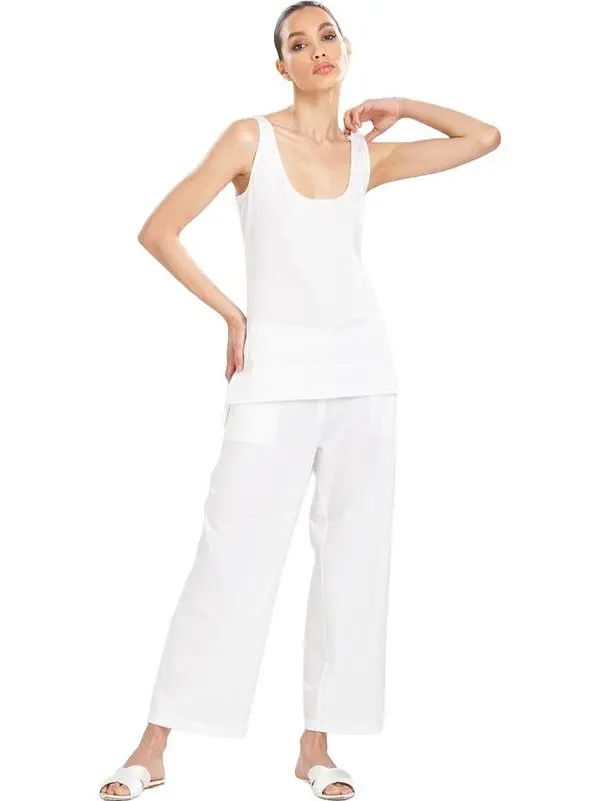 Natori Cotton Tank - White