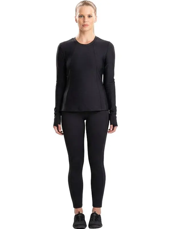 Natori Solstice Long Sleeve Top - Black