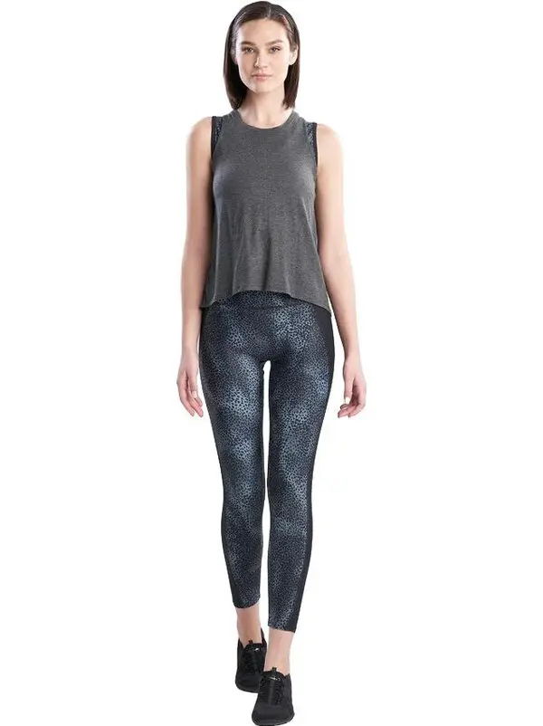 Natori Layering Elements High Low Tank Top - Black / Silver
