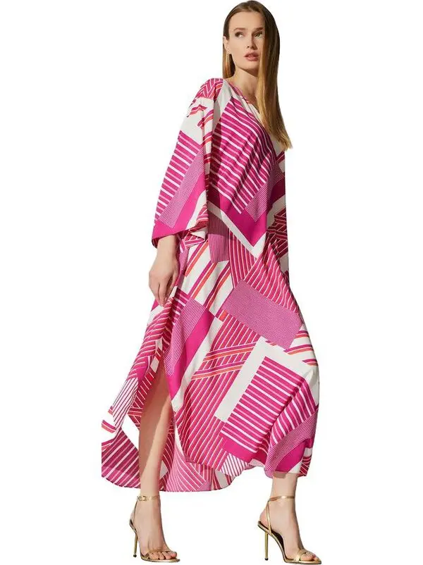 Natori Shima Printed Caftan - Natural