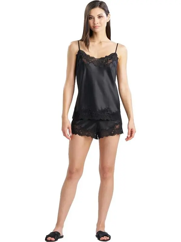 Natori Peony Glamour Cami Shorts Pj - Black