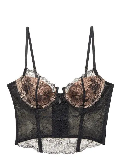 Natori Chantilly Lace Bustier - Gold