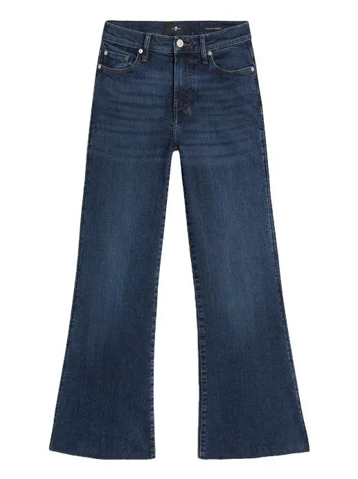 7 For All Mankind Slim Illusion Cropped Dojo Jeans - Denim