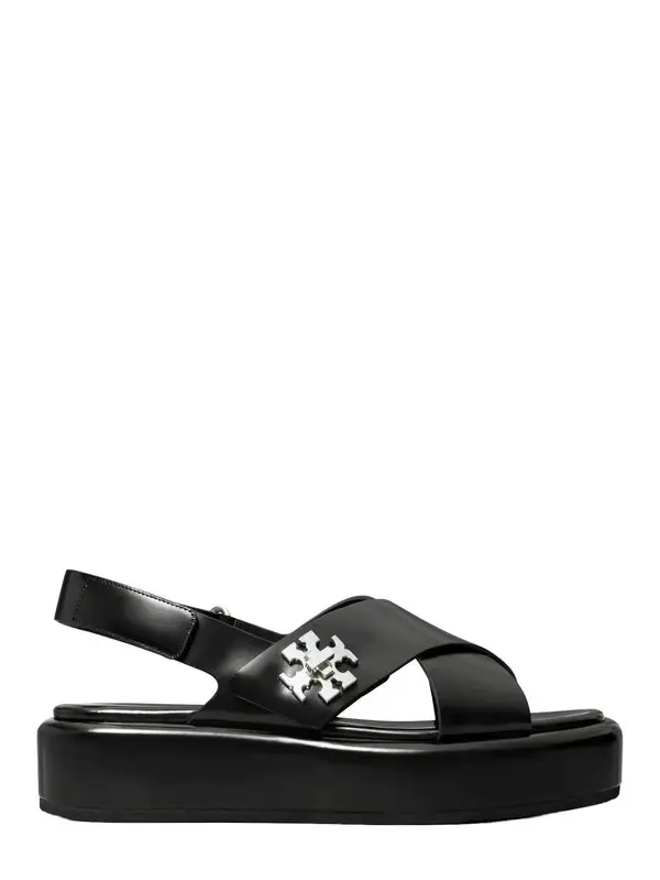 Tory Burch 40mm T-lock Platform Sandals - Black