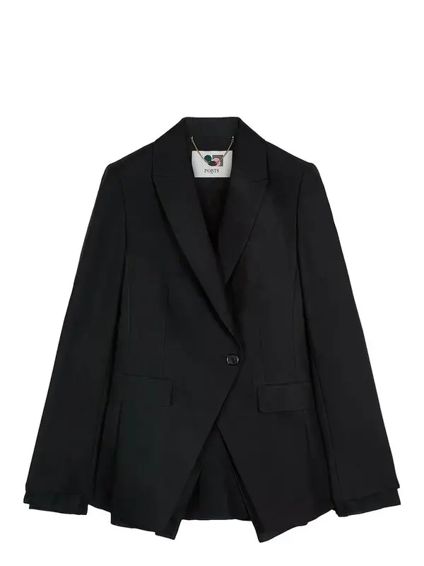Ports 1961 Off-centre Fastening Blazer - Black