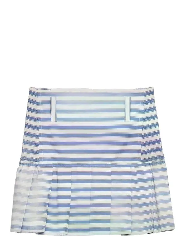 Prada Striped Poplin Mini Skirt - Blue
