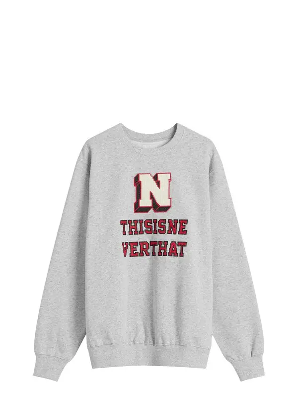 THISISNEVERTHAT Cross Stitched Crew Sweatshirt - Grey Heather