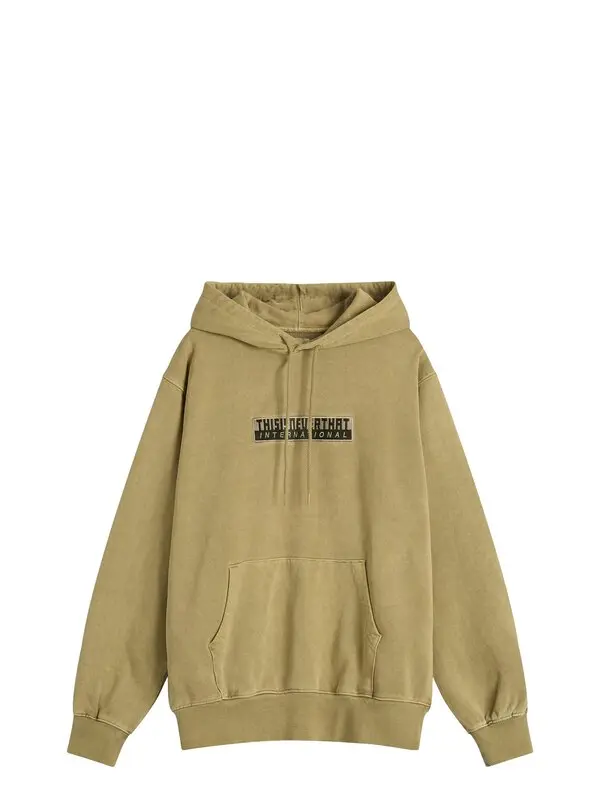 THISISNEVERTHAT Tnt International Hoodie - Moss