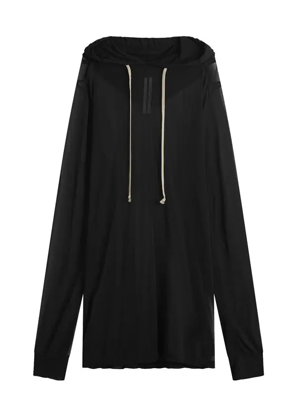 Rick Owens Crepe Hoodie - Black