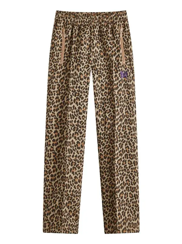Needles Print Jacquard Track Pants - Leopard