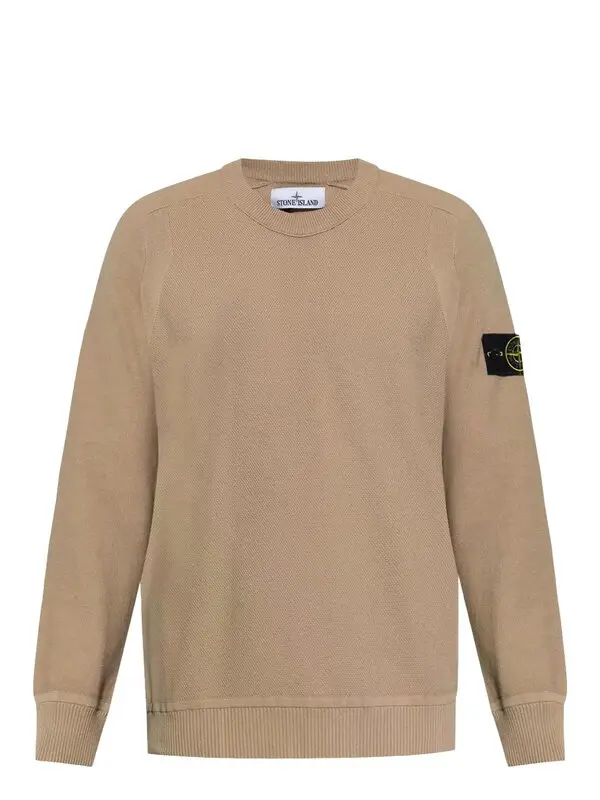 Stone Island Logo Patch Sweater - Neutrals
