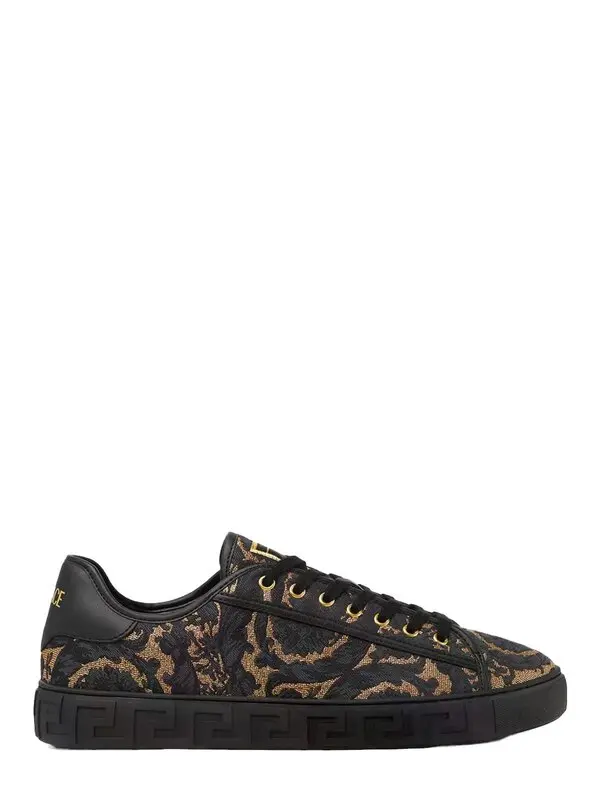 Versace Barocco Jacquard Greca Sneakers - Black