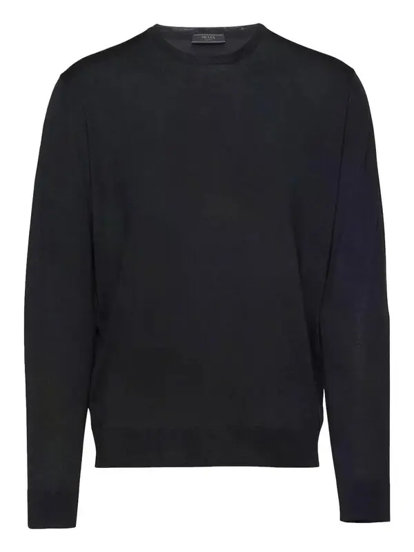 Prada Crew-neck Wool Jumper - Black