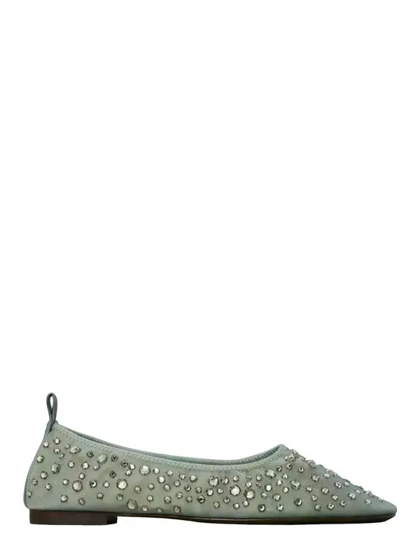 Tory Burch Crystal-embellished Ballet Flats - Blue