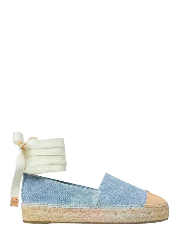 Tory Burch Leather Espadrilles - Blue