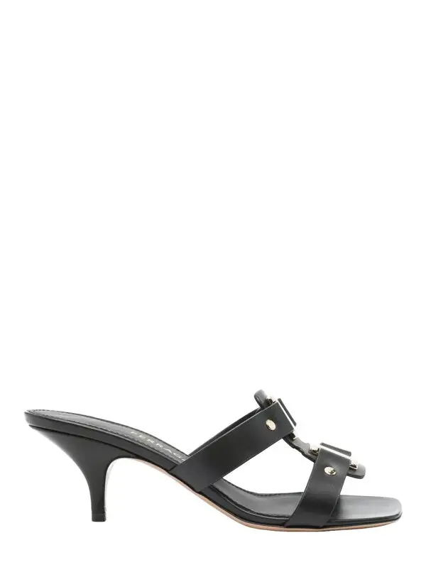 FERRAGAMO 70mm Leather Sandals - Black