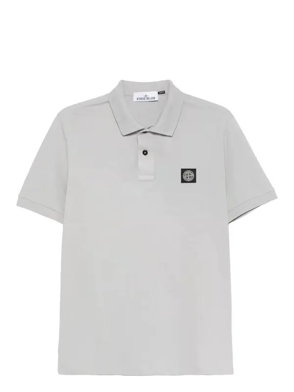 Stone Island Logo-patch Polo Shirt - Grey
