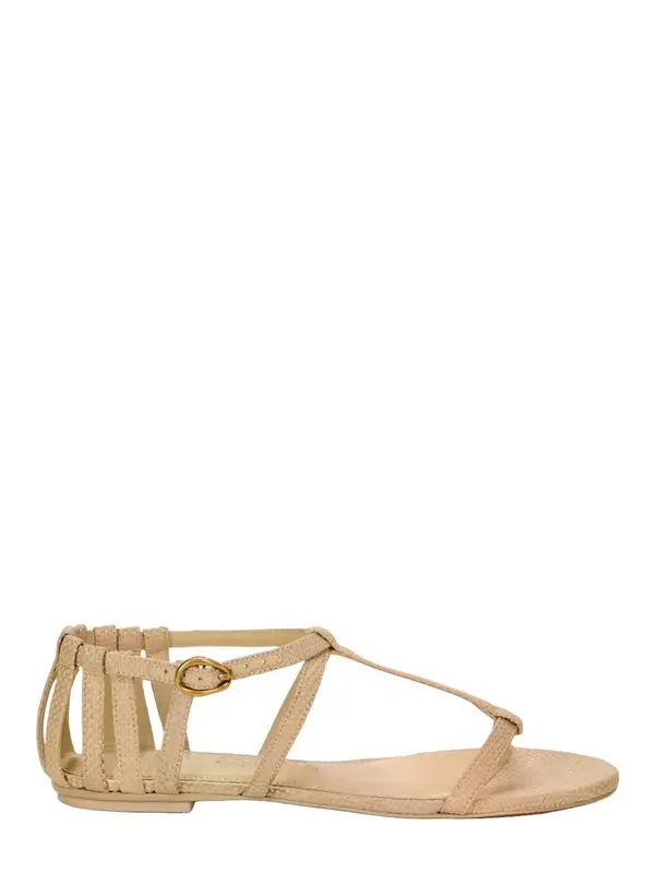 Cult Gaia Leather Sandals - Neutrals