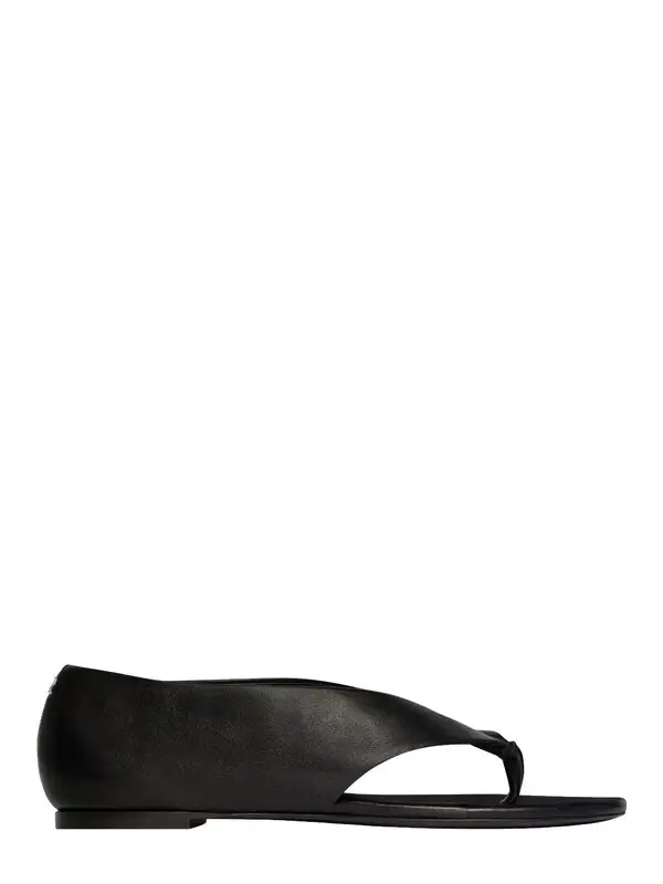 COURREGES Leather Sandals - Black