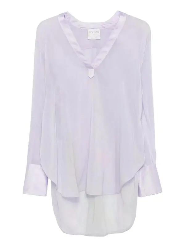 FORTE_FORTE Semi-sheer Tunic - Purple
