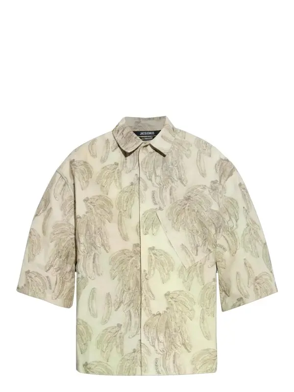 Jacquemus Banana-jacquard Shirt - Neutrals