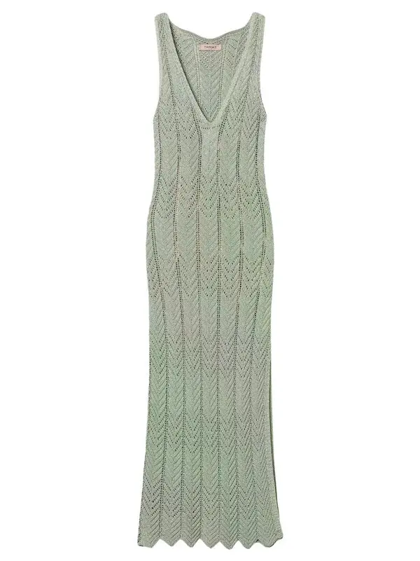 TWINSET Knitted Midi Dress - Green