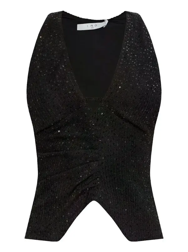 IRO PARIS Draped Vest - Black