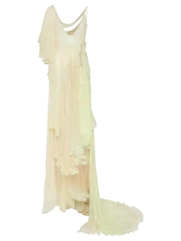Dsquared2 Asymmetric Maxi Dress - White