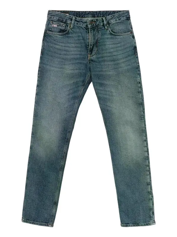 Emporio Armani Logo-plaque Jeans - Blue