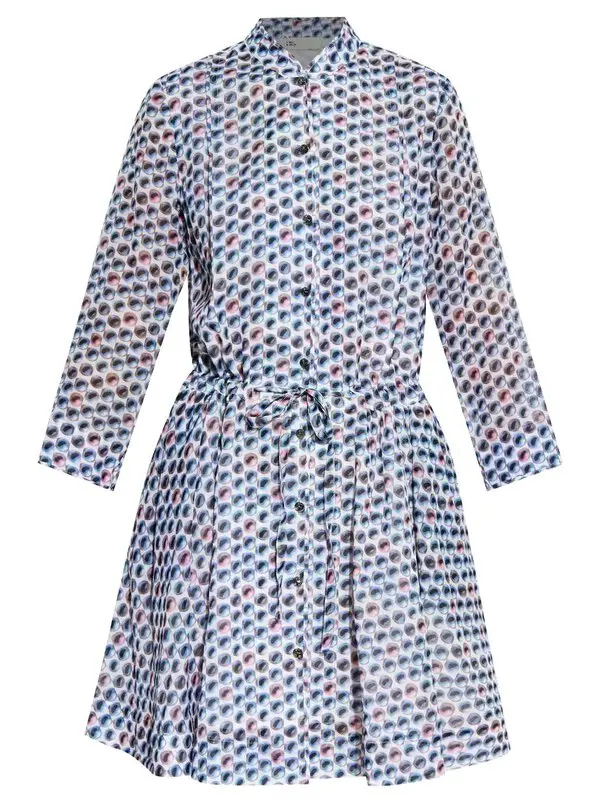 Tory Burch Printed Mini Dress - Blue