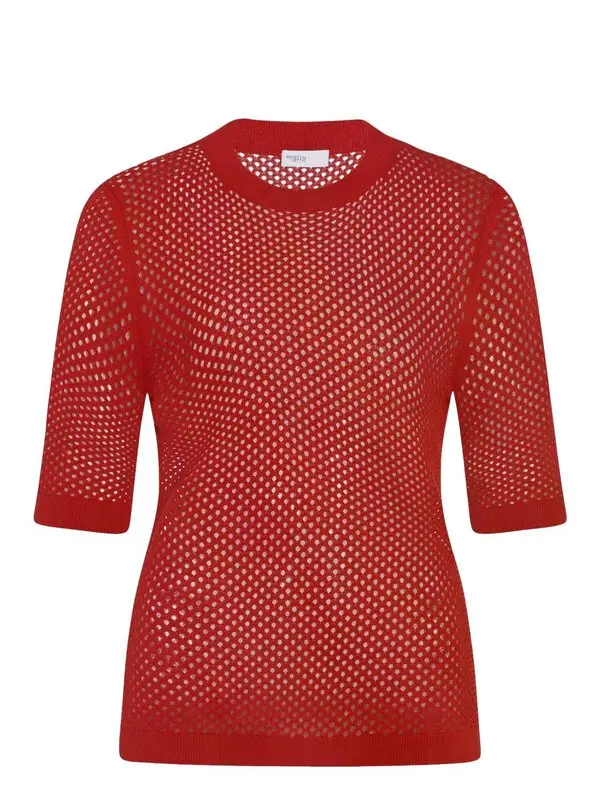 Rosetta Getty Mesh Top - Red