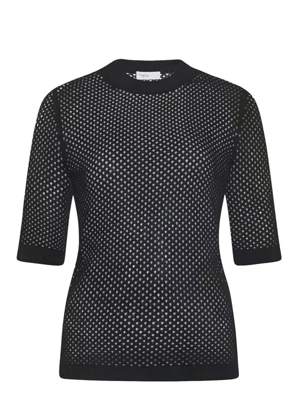 Rosetta Getty Mesh Top - Black