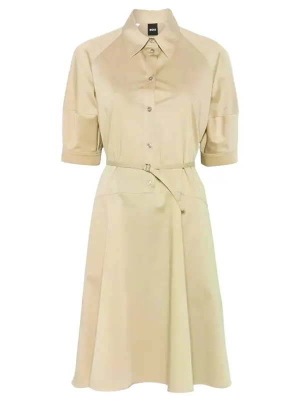 BOSS Delaurena Mini Shirt Dress - Neutrals
