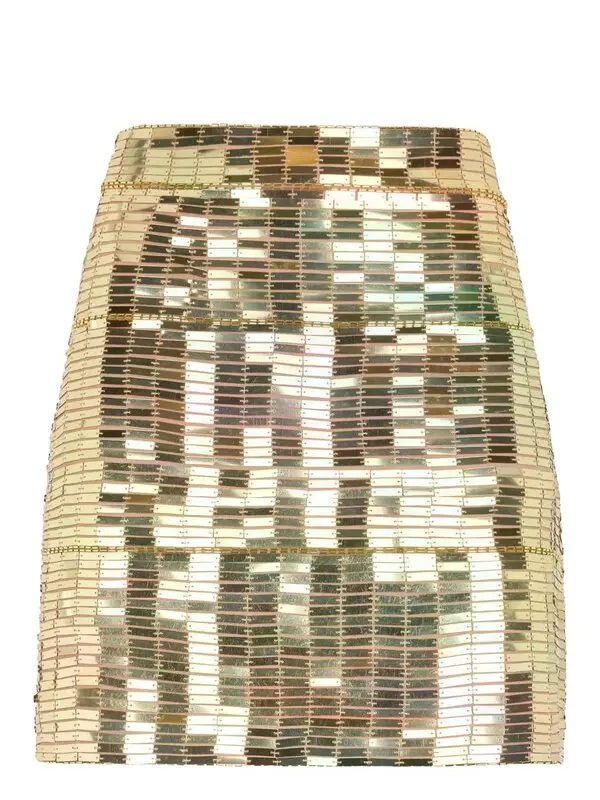 Roberto Cavalli Sequin-embellished Mini Skirt - Gold