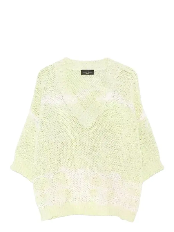 ROBERTO COLLINA Chunky-knit Sweater - Green