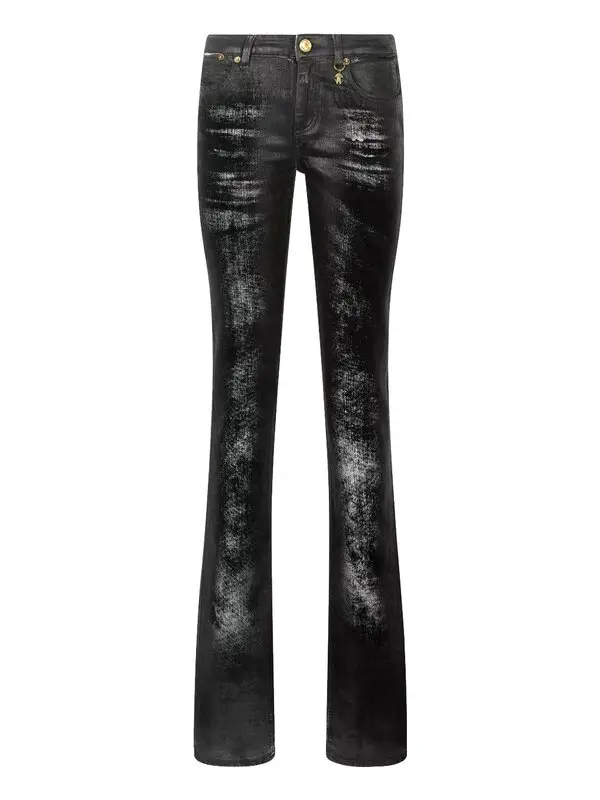 Roberto Cavalli Distressed Flared Jeans - Black
