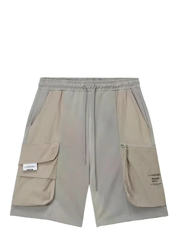 MUSIUM DIV. Logo-print Cargo Shorts - Grey