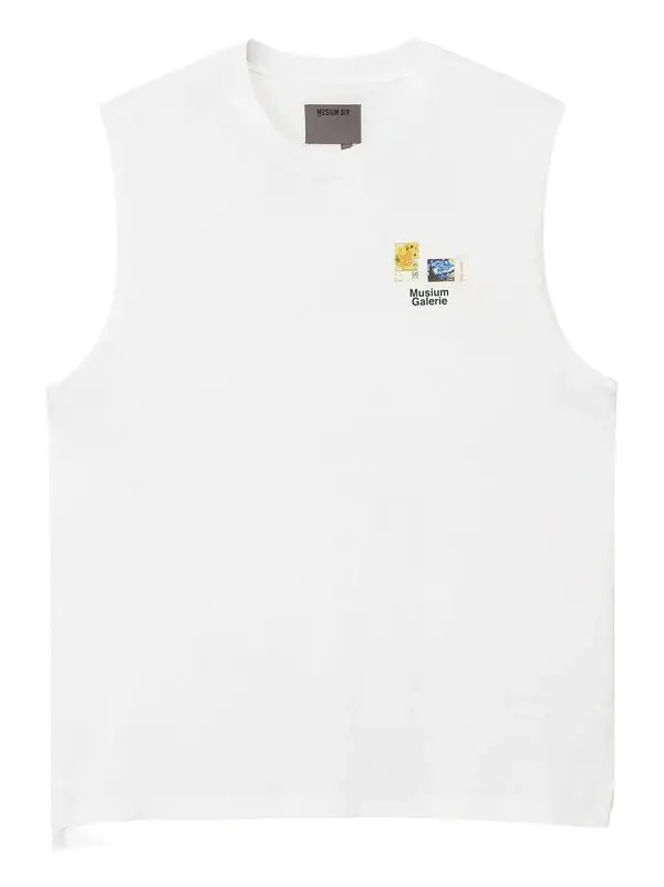MUSIUM DIV. Cotton Tank Top - White