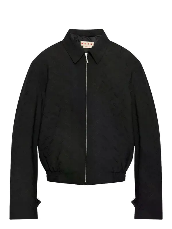Marni Virgin Wool Bomber Jacket - Black