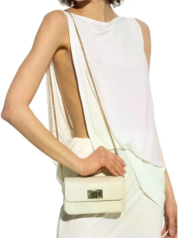Furla Leather Shoulder Bag - Neutrals