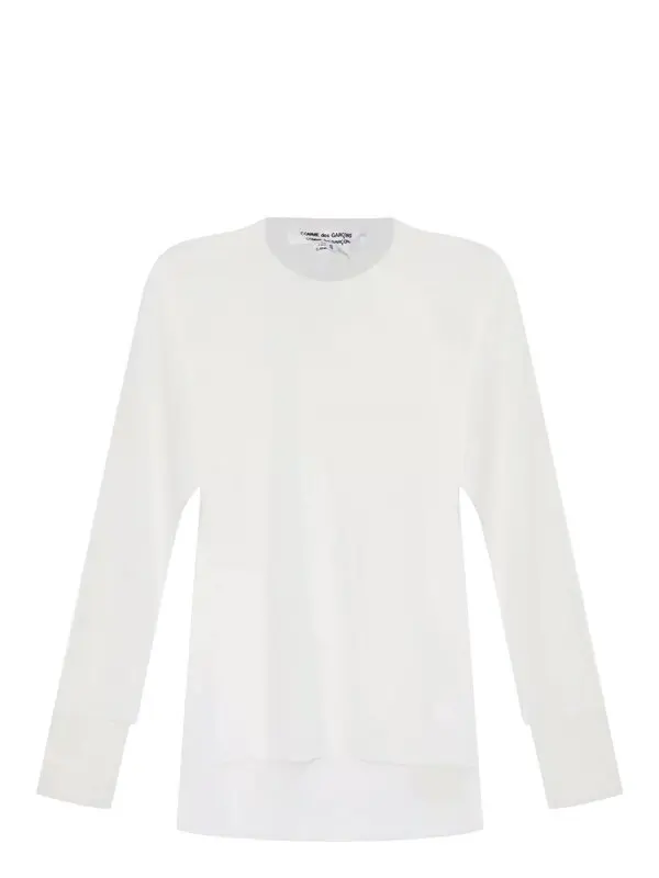 Comme Des Garçons Semi-sheer Blouse - White