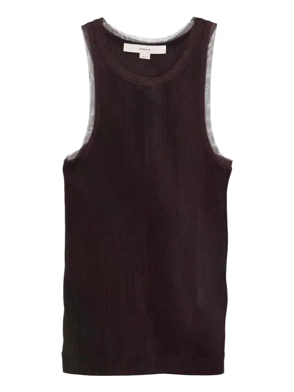 Remain Birger Christensen Mesh-edge Tank Top - Purple