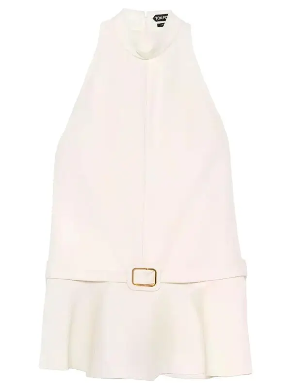 TOM FORD Buckle-detail Mini Dress - Neutrals