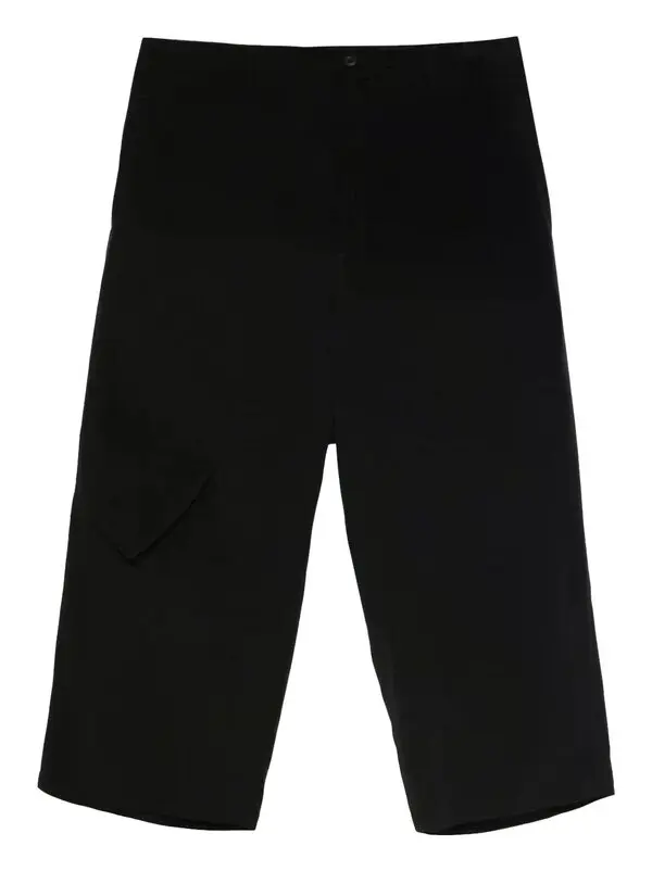 Yohji Yamamoto Cropped Trousers - Black