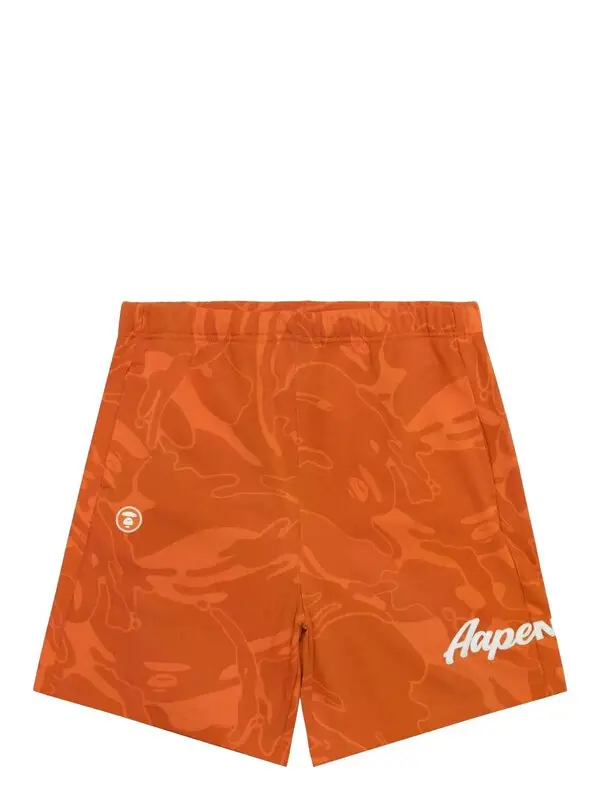 AAPE BY *A BATHING APE Cotton-blend Shorts - Orange
