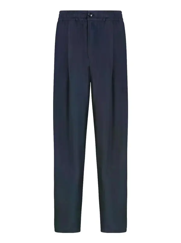 Giorgio Armani Silk Trousers - Blue