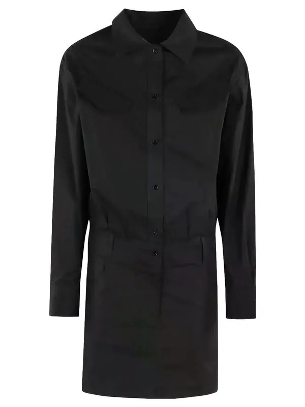 Federica Tosi Cotton Shirt Dress - Black