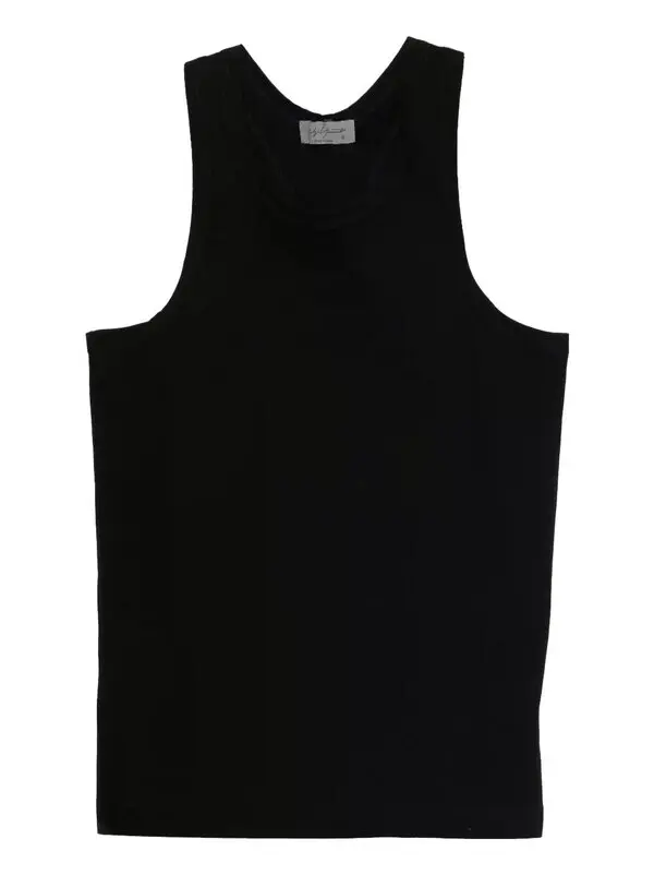 Yohji Yamamoto Cotton Tank Top - Black