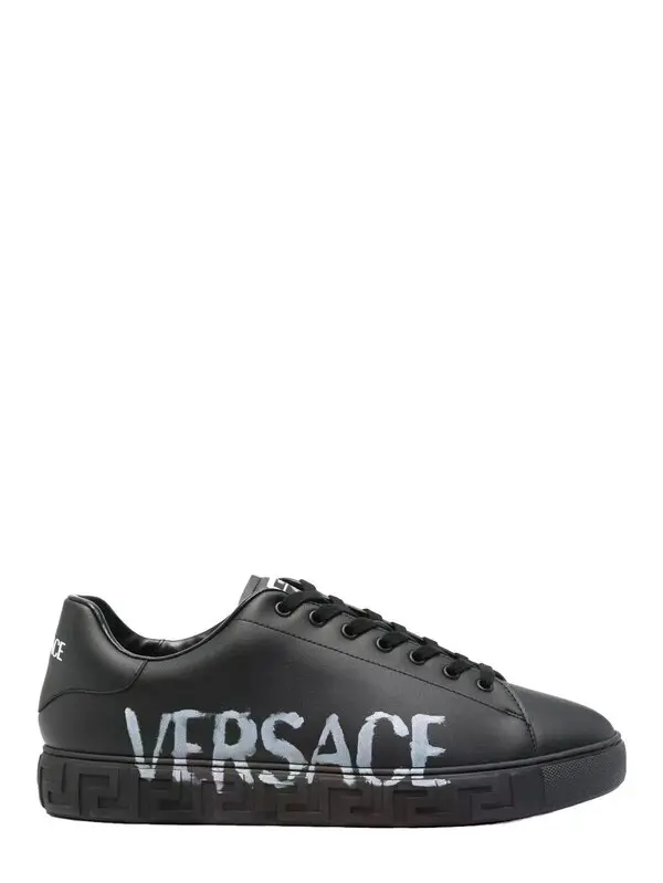 Versace Greca Logo Sneakers - Black