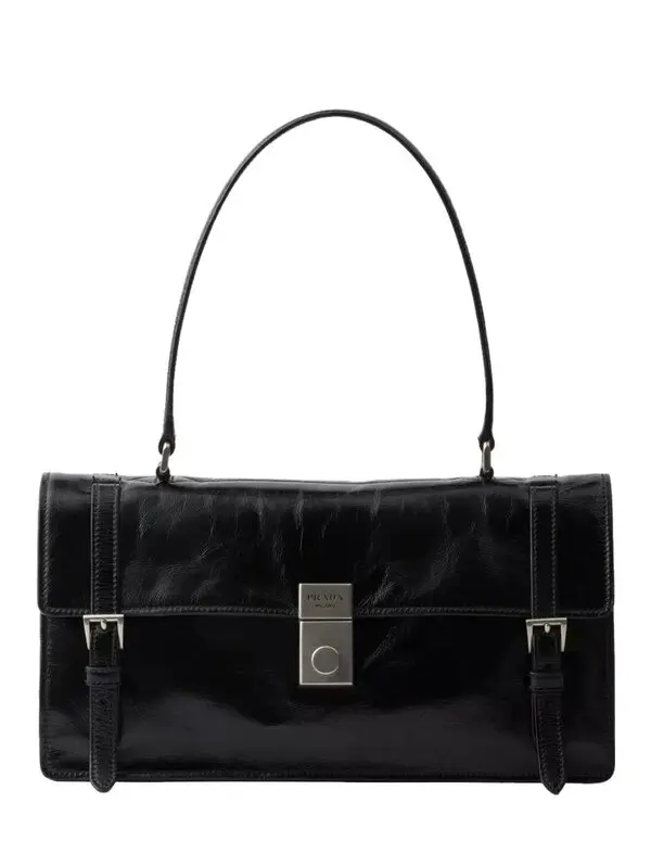 Prada Leather Shoulder Bag - Black